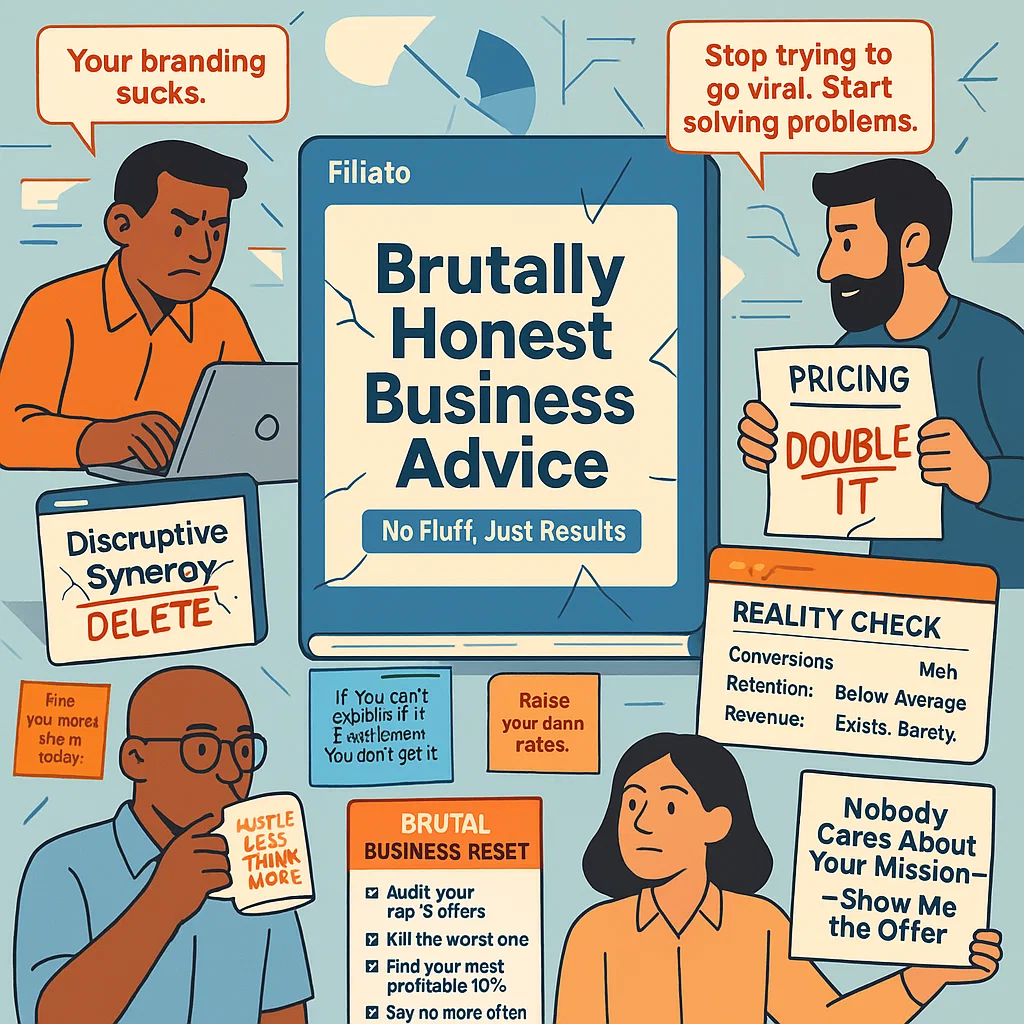 Brutally Honest Business Advice - Filiato | Build Online Business From Zero