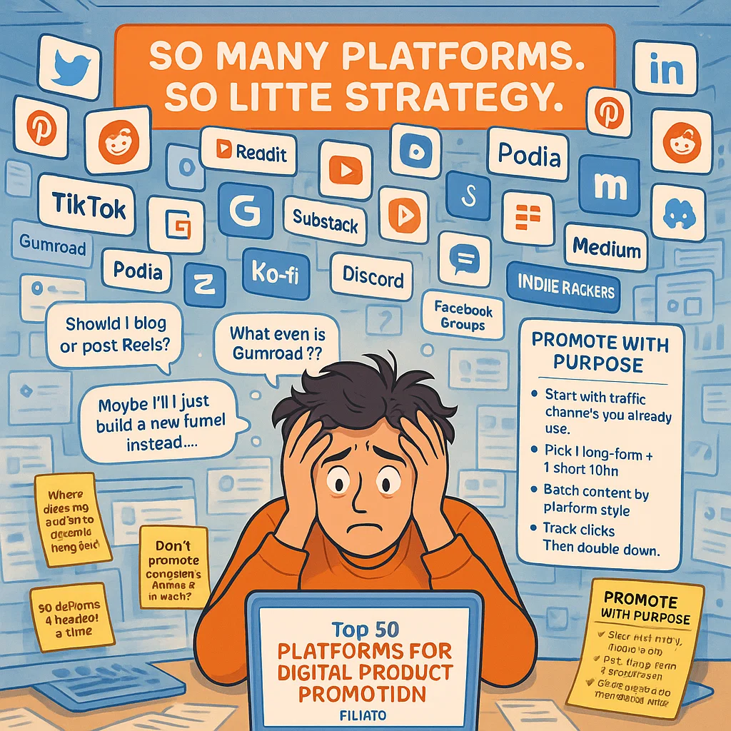 Top 50 Platforms for Digital Product Promotion - Filiato | Build Online ...